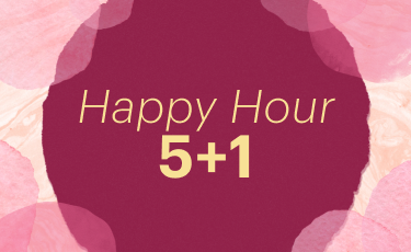 From 5PM to midnight🎉Happy hour: buy 5 bottles - get the 6th free